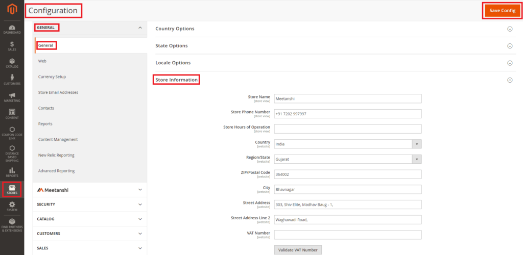 How To Set Up Store Information In Magento 2