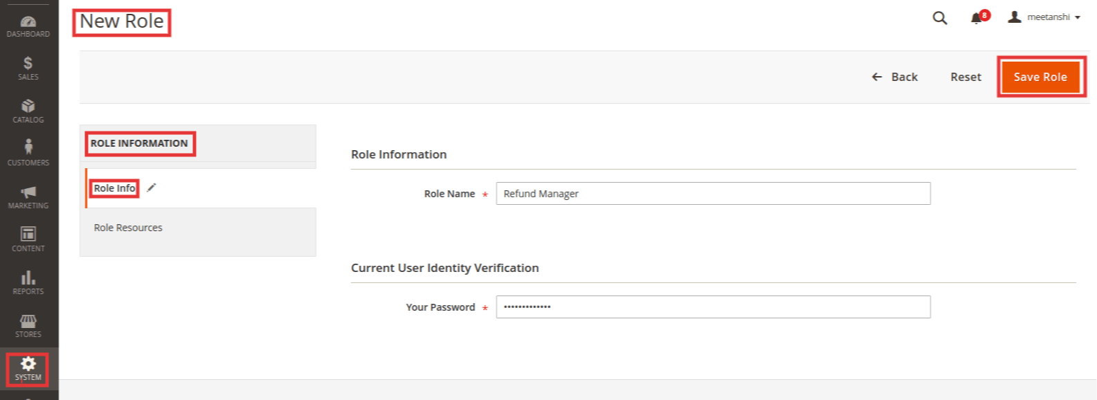 How to Create User Role in Magento 2