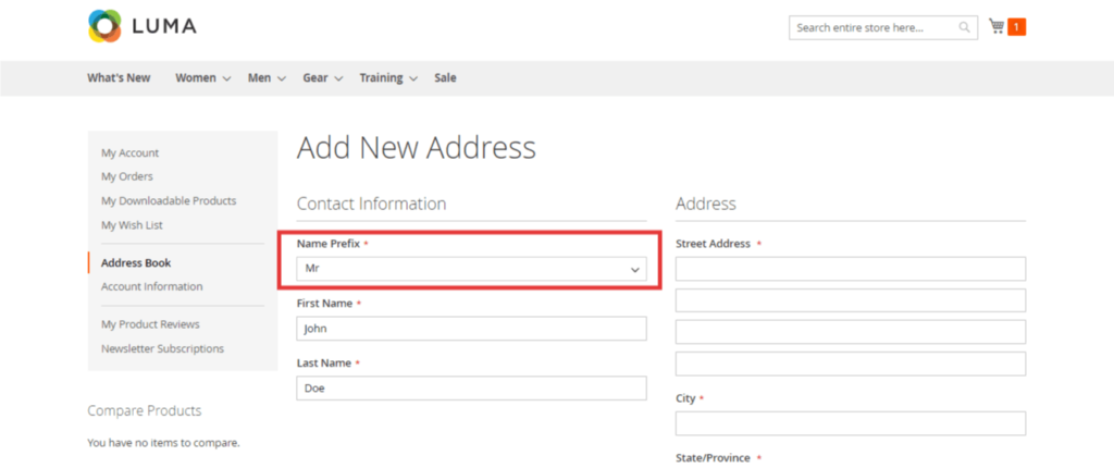 How To Show Prefix Field In Magento 2