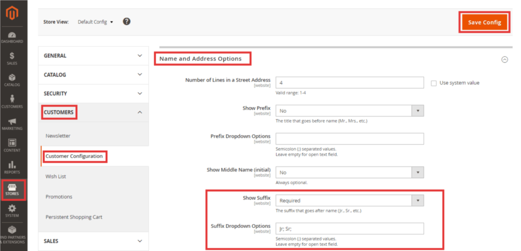How to Show Suffix Field in Magento 2