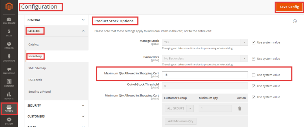 How to Set Maximum Qty Allowed in Shopping Cart in Magento 2