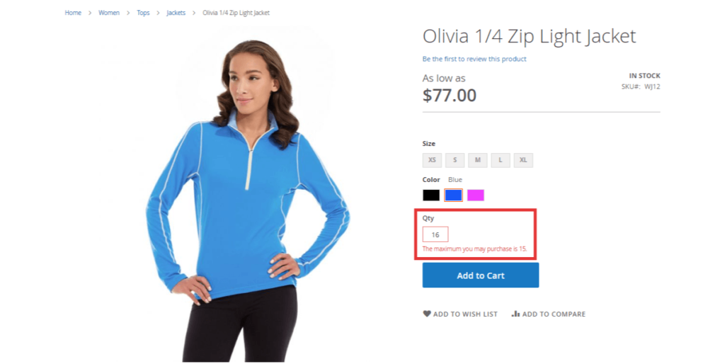 How to Set Maximum Qty Allowed in Shopping Cart in Magento 2