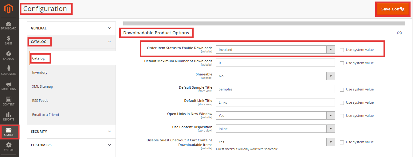 Configure Order Item Status To Enable Downloads In Magento 2