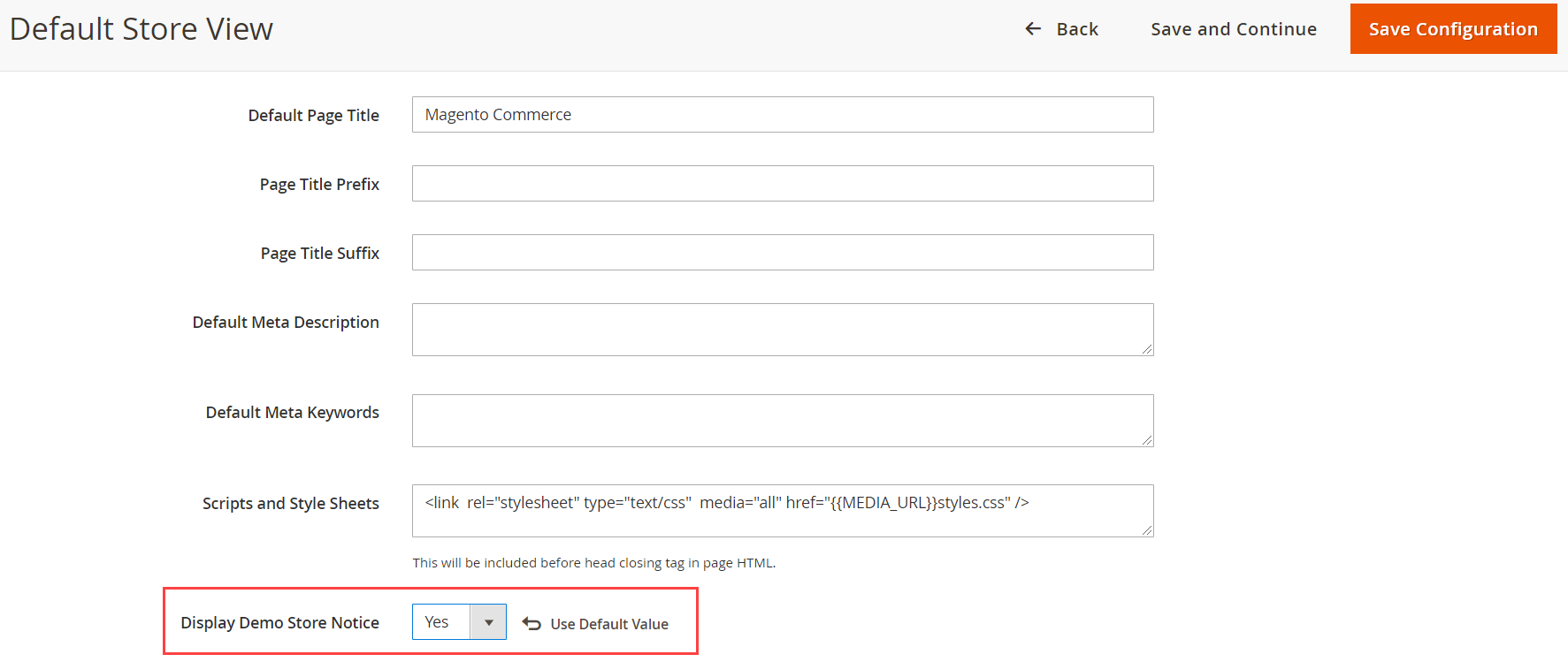 How To Enable/Disable Demo Store Notice In Magento 2