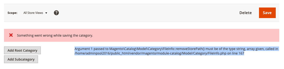 Learn How To Solve Category Save Error In Magento