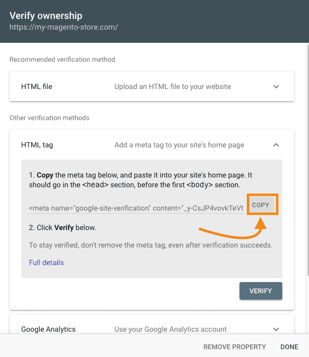 How To Add Google Search Console To Magento 2?