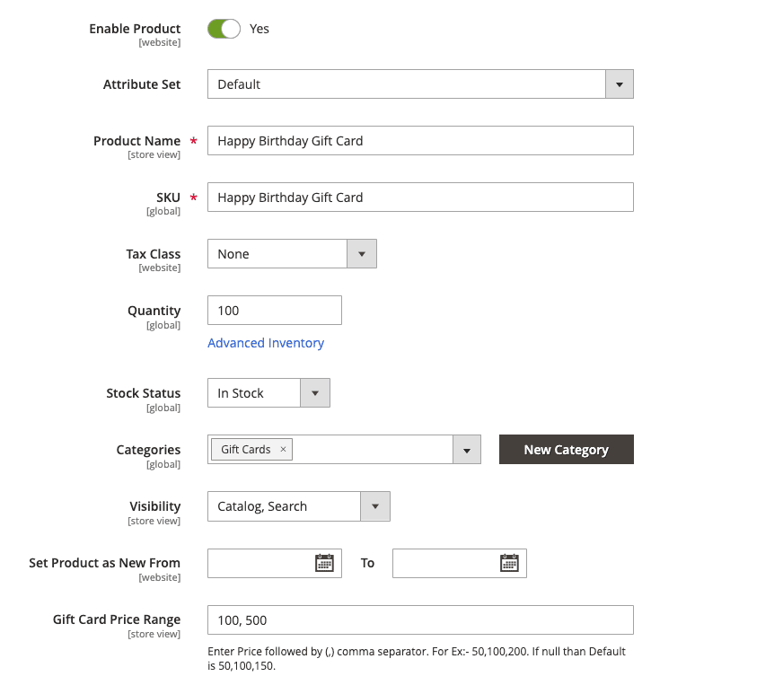 How to Create Gift Card In Magento 2?