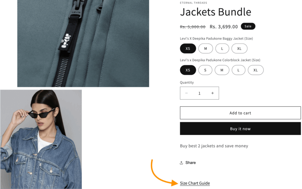 How to Add Size Chart to Shopify Using Metafields