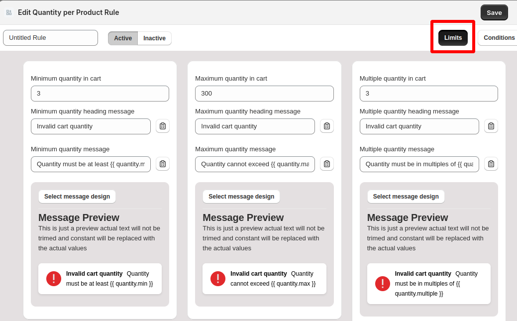 How to Add Maximum & Minimum Order Quantity Limit Rule in Shopify