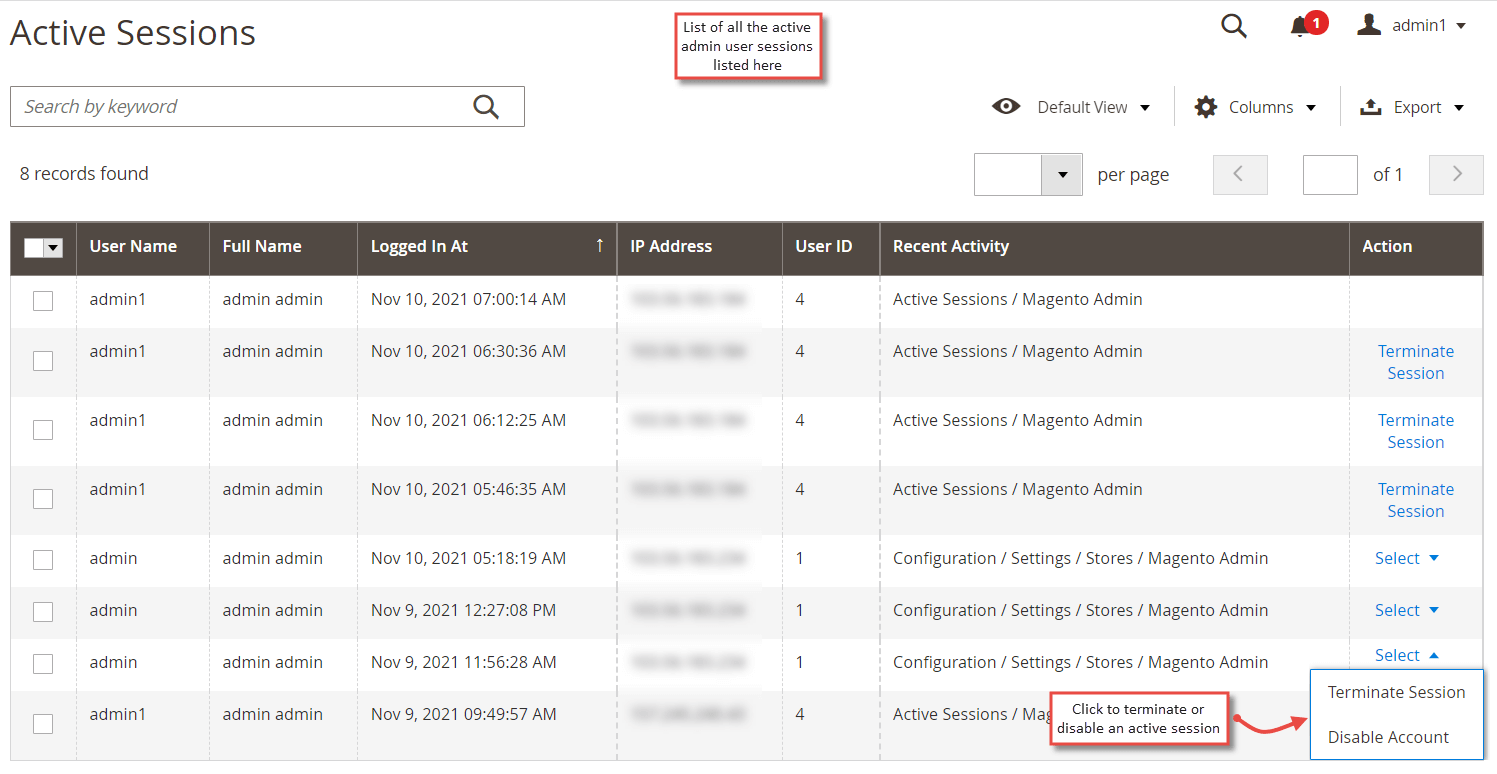 Magento 2 Admin Action Log | Meetanshi Docs
