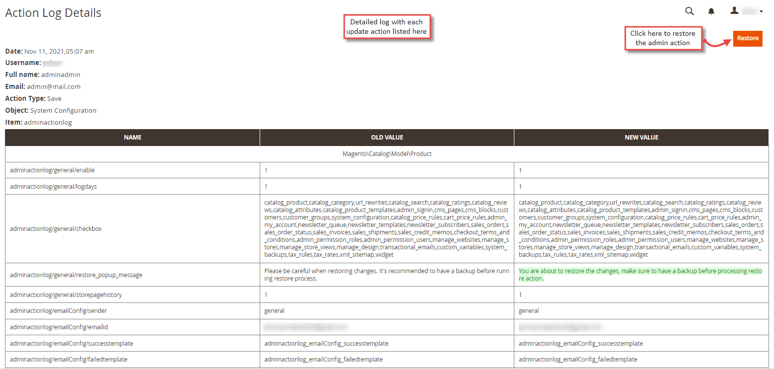 Magento 2 Admin Action Log | Meetanshi Docs