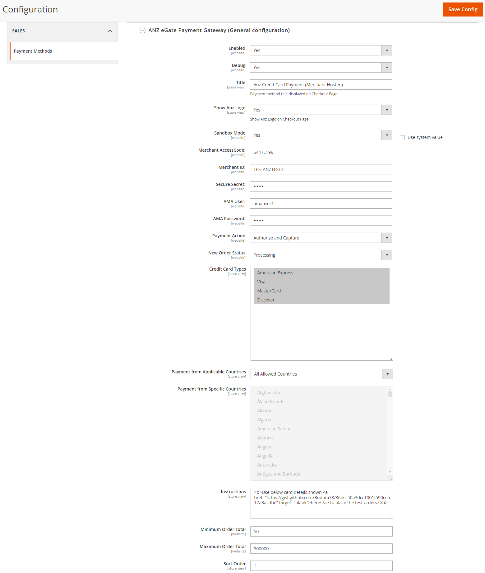 Magento 2 ANZ eGate Payment Gateway | Meetanshi Docs