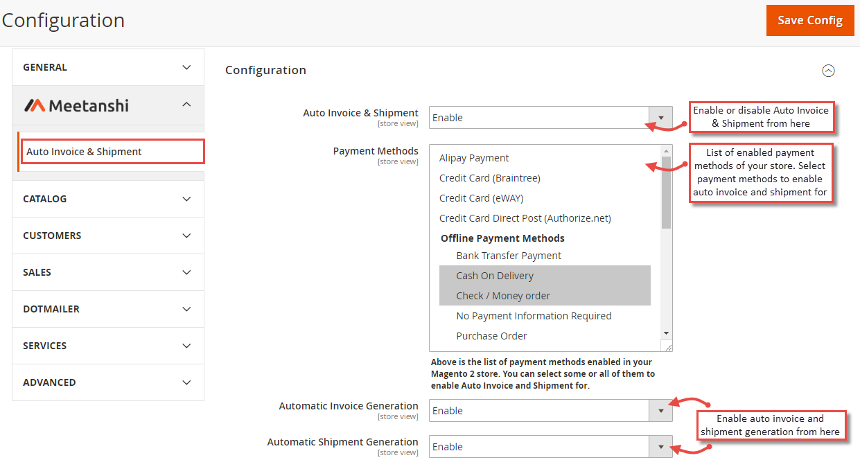 Magento 2 Auto Invoice & Shipment | Meetanshi Docs