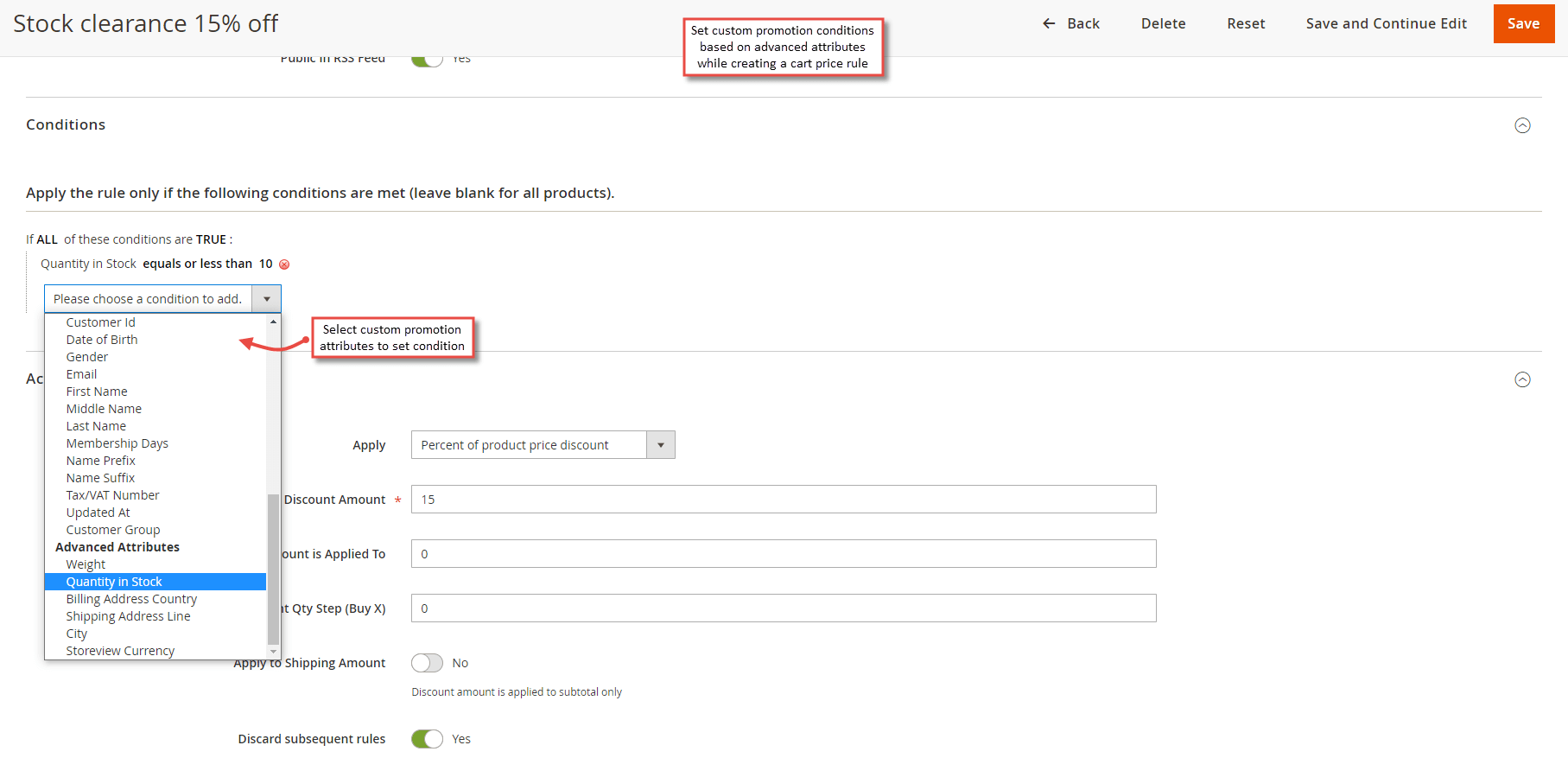 Magento 2 Custom Promo Conditions | Meetanshi Docs