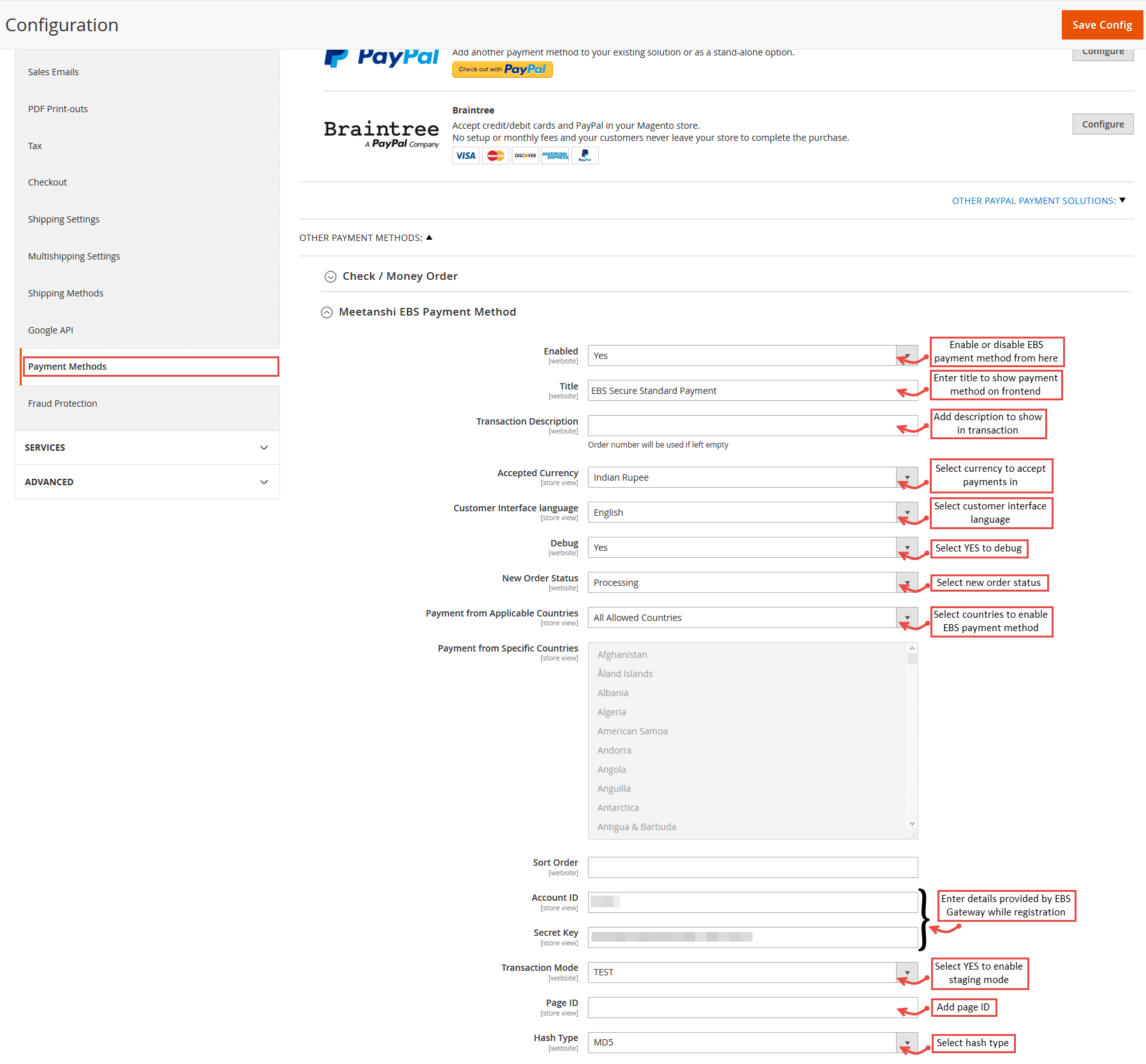 Magento 2 EBS Payment Gateway | Meetanshi Docs