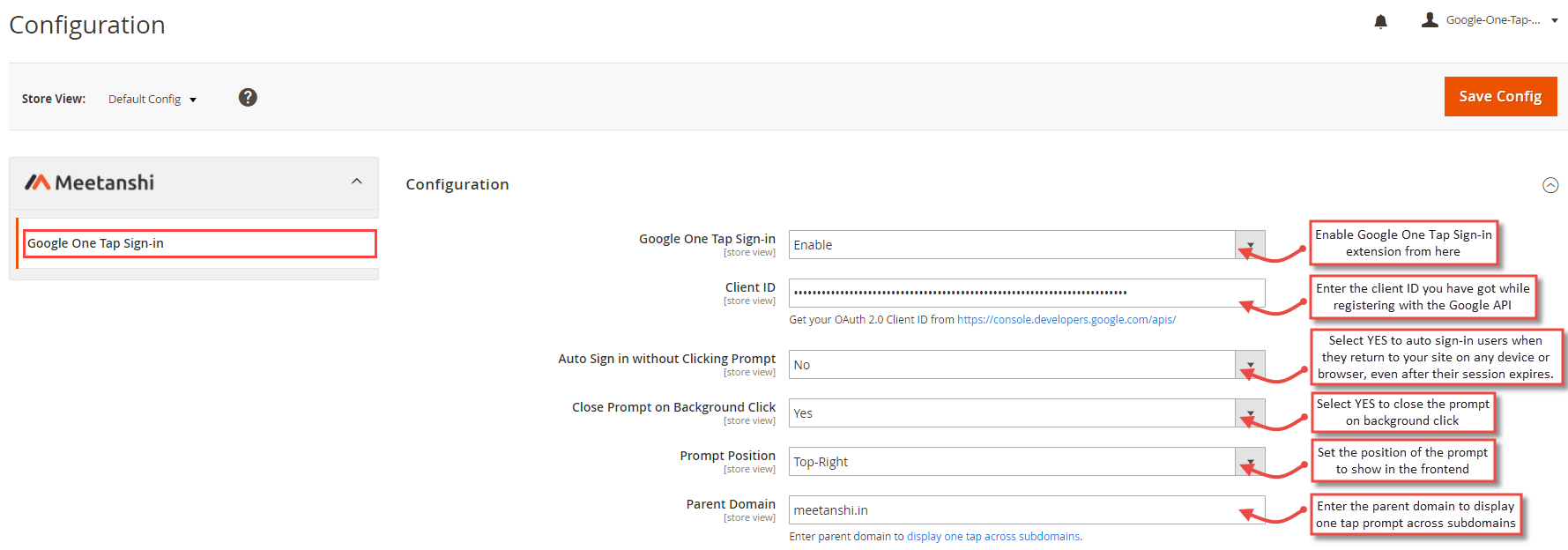 Magento 2 Google One Tap Sign-in