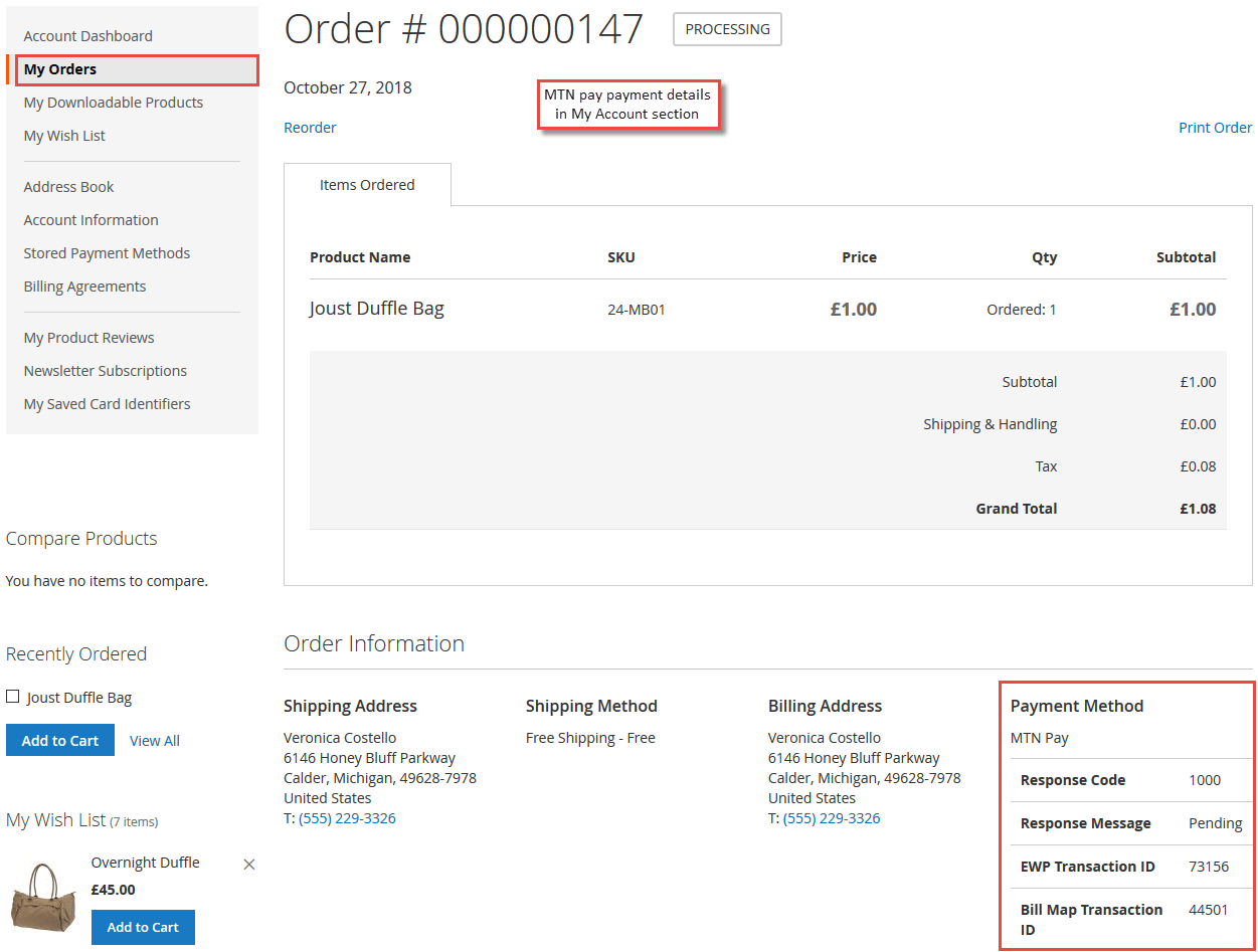 Magento 2 MTN Pay Via Billmap | Meetanshi Docs