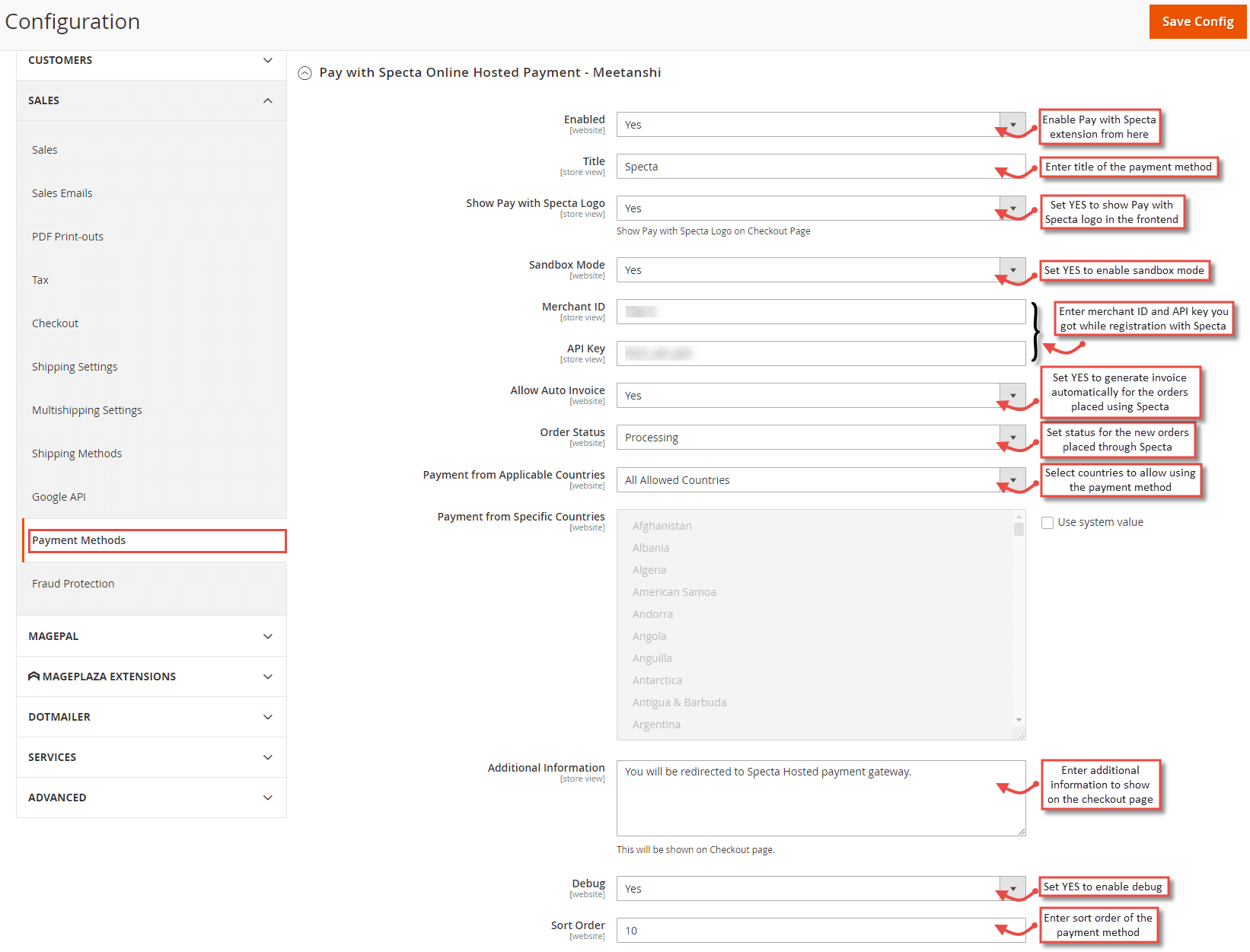 Magento 2 Pay with Specta | Meetanshi Docs