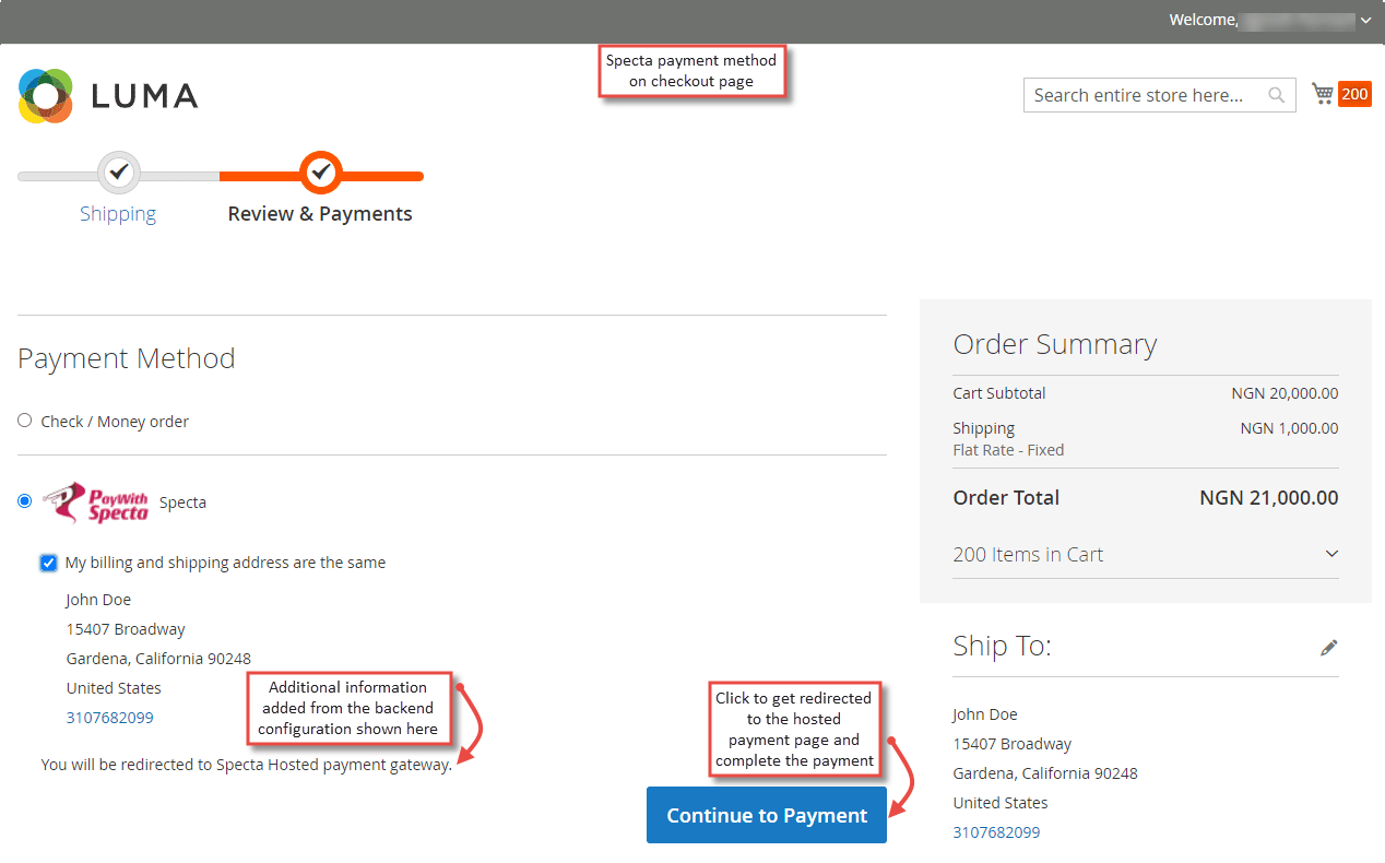 Magento 2 Pay with Specta | Meetanshi Docs