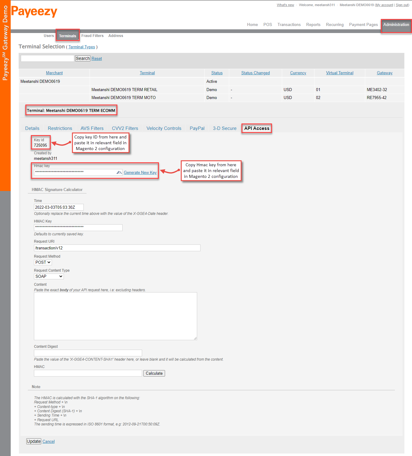 Magento 2 Payeezy First Data Global Gateway E4 | Meetanshi Docs
