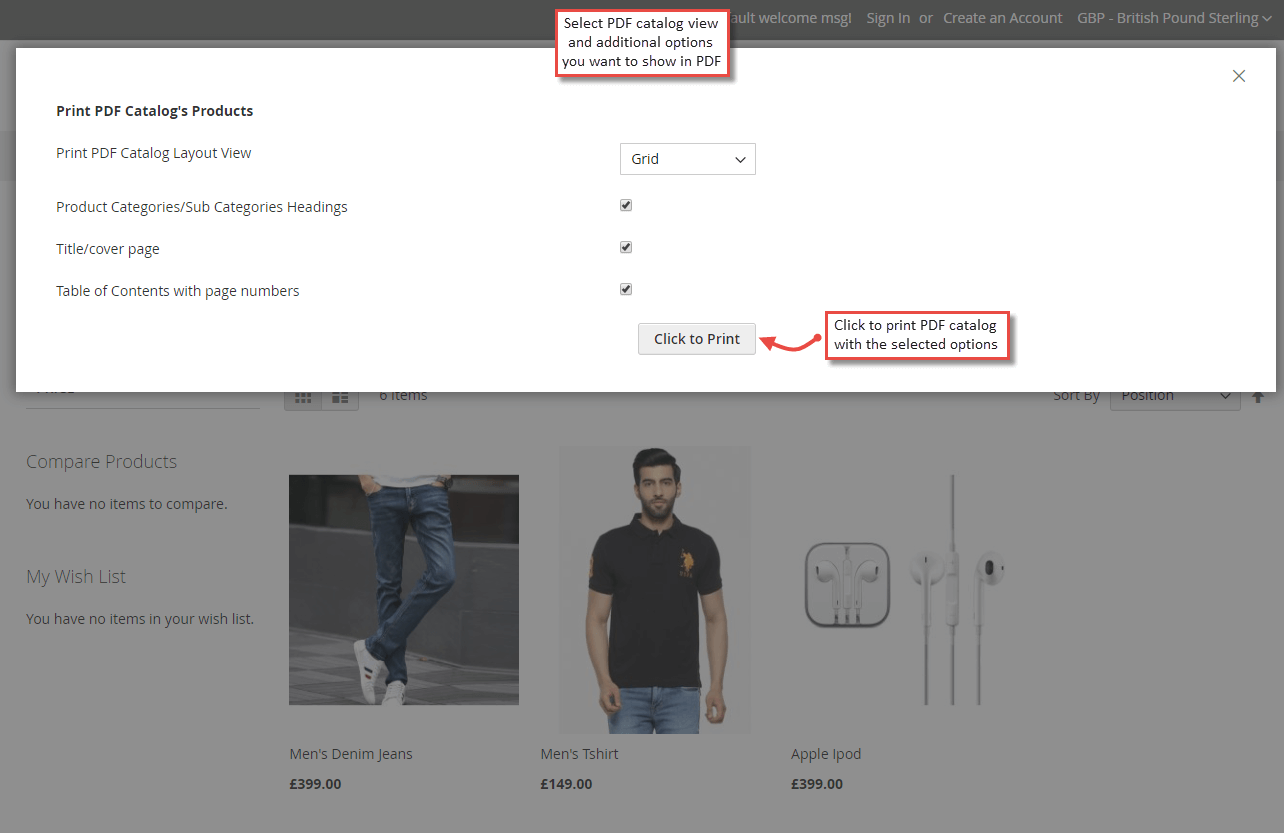 Magento 2 PDF Catalog | Meetanshi Docs