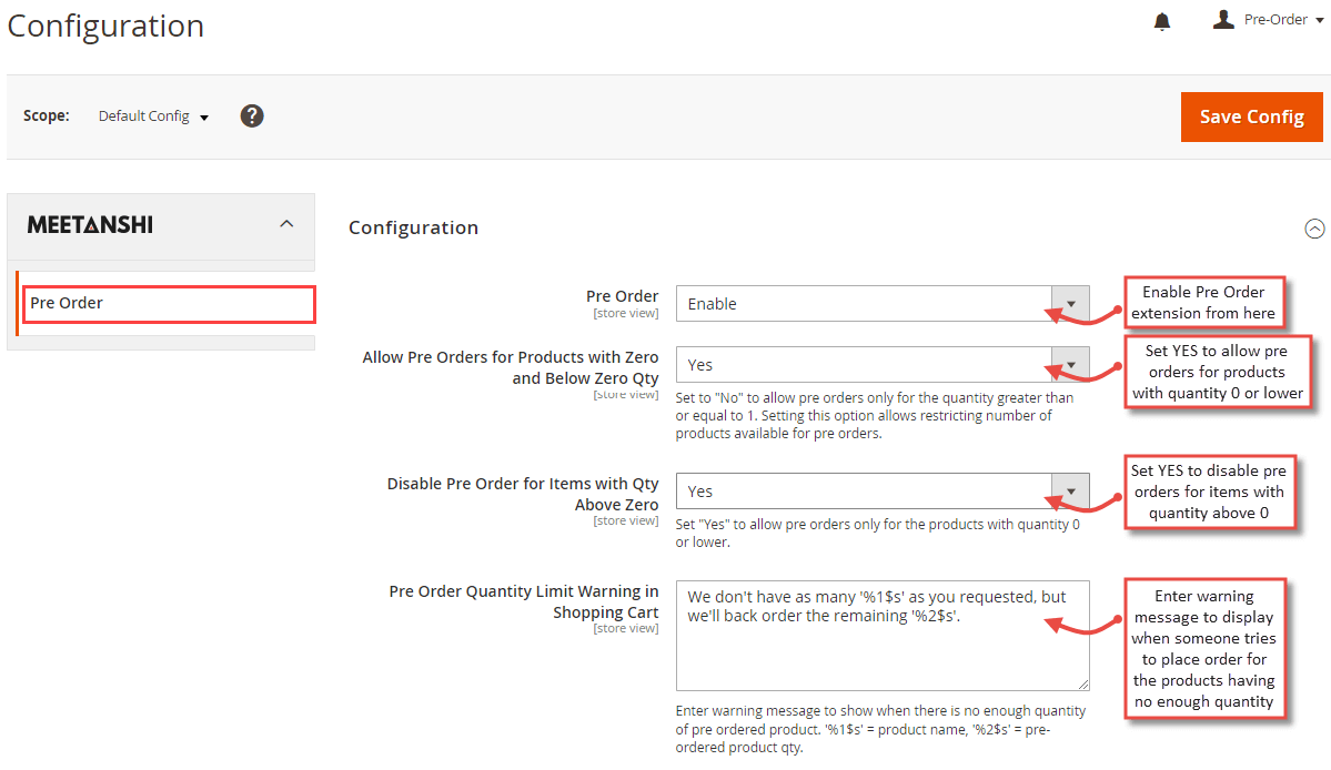 Magento 2 Pre Order | Meetanshi Docs