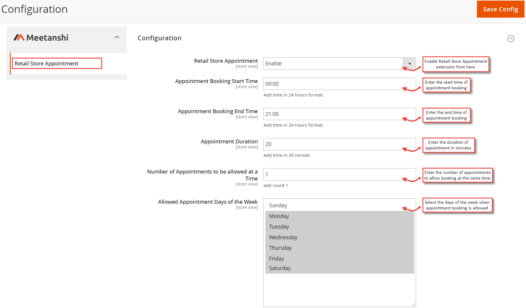 Magento 2 Retail Store Appointment | Meetanshi Docs