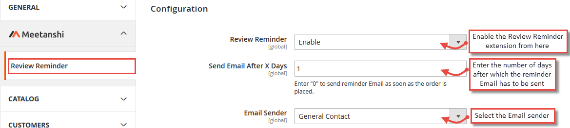 Magento 2 Review Reminder | Meetanshi Docs
