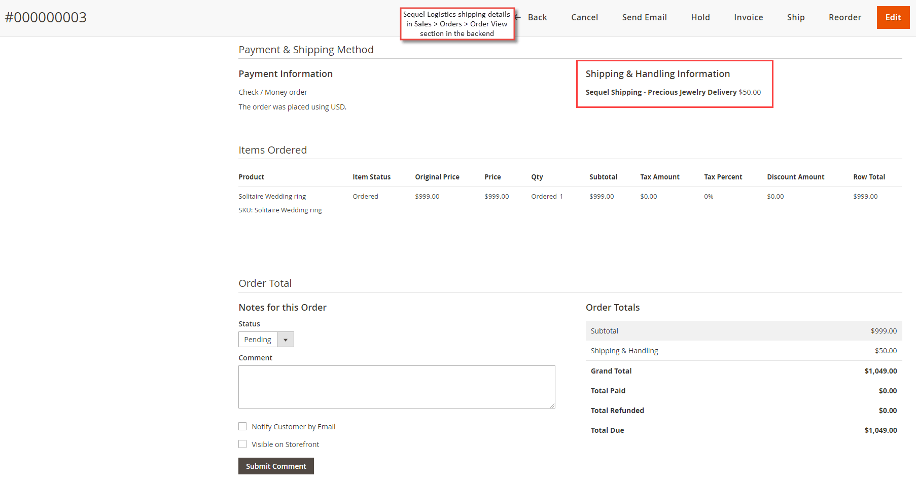 Magento 2 Sequel Logistics | Meetanshi Docs