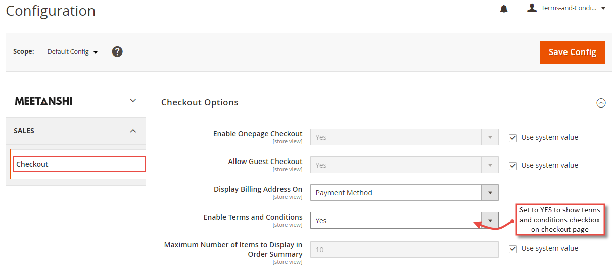 Magento 2 Terms and Conditions by Customer Group | Meetanshi Docs