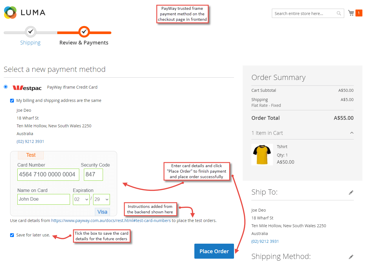 Magento 2 Westpac PayWay Payment Gateway | Meetanshi Docs
