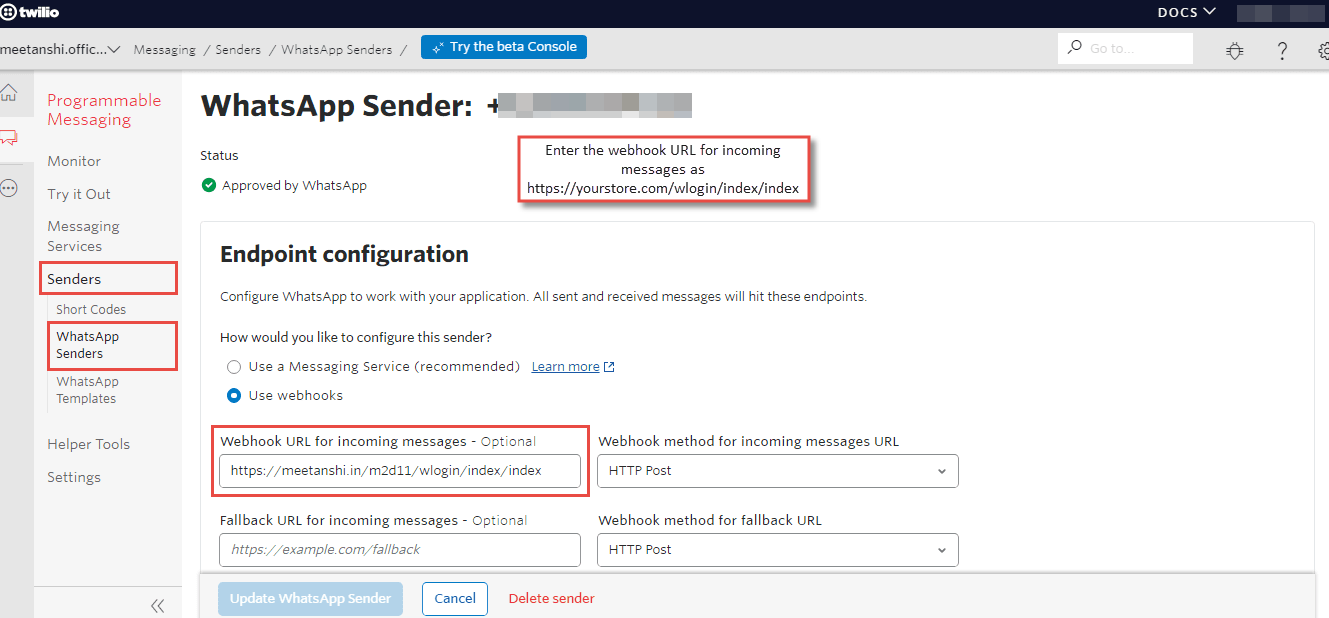 Magento 2 WhatsApp Login | Meetanshi Docs