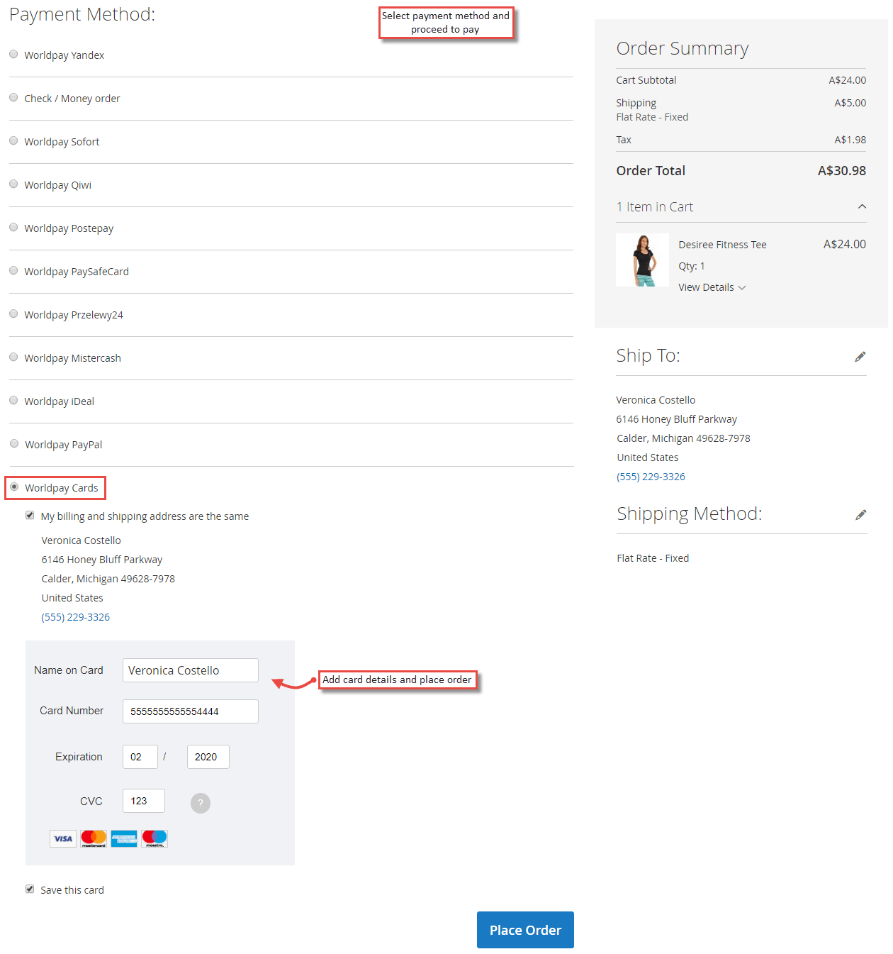 Magento 2 Worldpay Payment | Meetanshi Docs
