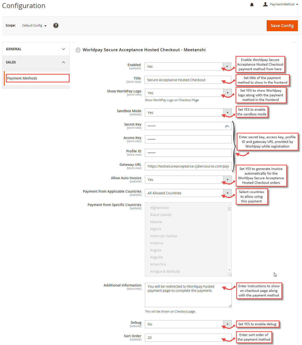 Magento 2 Worldpay Secure Acceptance Hosted Checkout | Meetanshi Docs