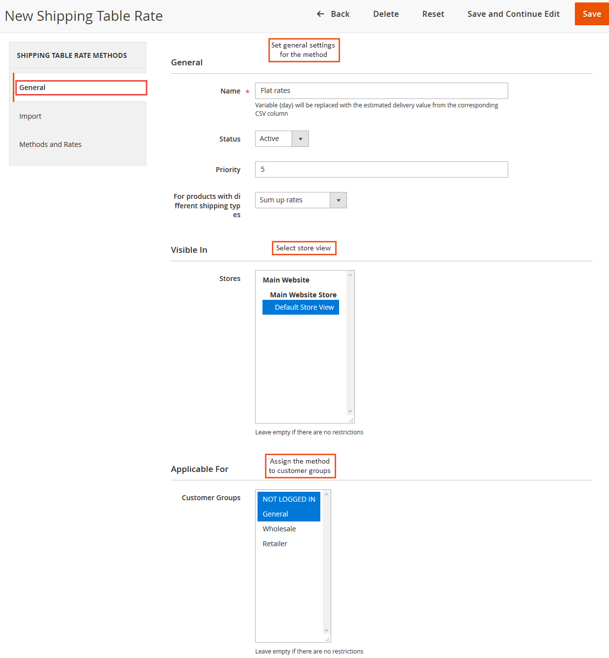 Magento 2 Shipping Table Rates, Add Multiple Table Rates