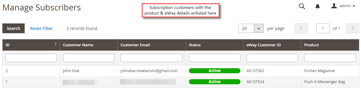 Magento 2 eWay Recurring & Subscription Payment Extension