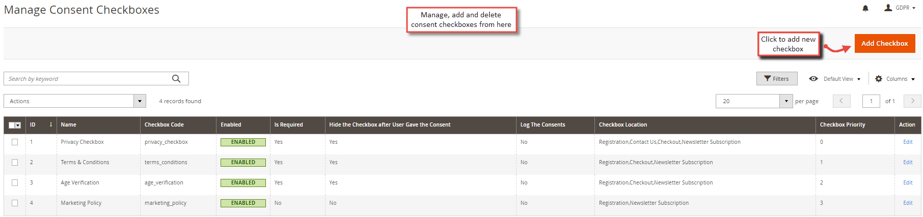 Magento 2 GDPR - EU's Privacy & Cookie Compliance Extension