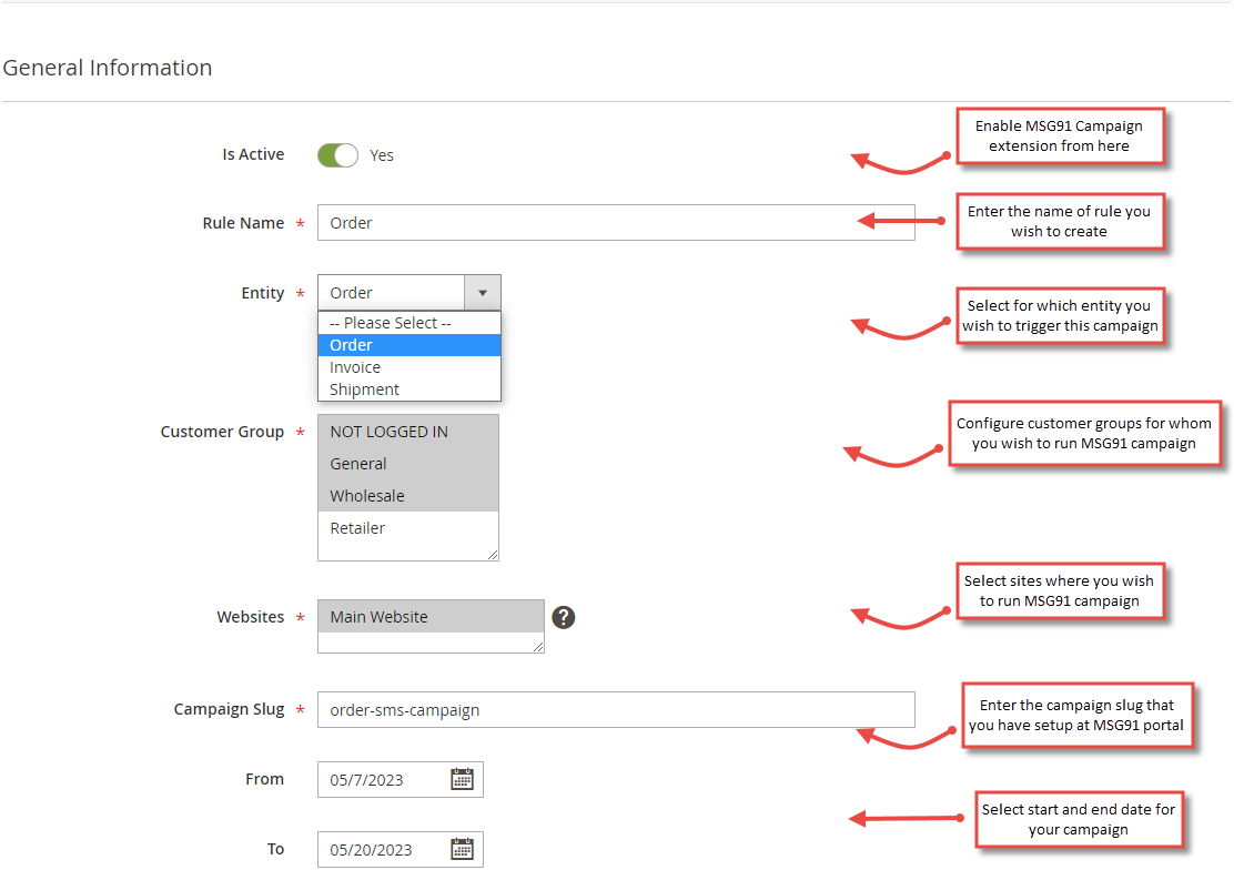 Magento 2 MSG91 Campaign - Automate Audience Engagement
