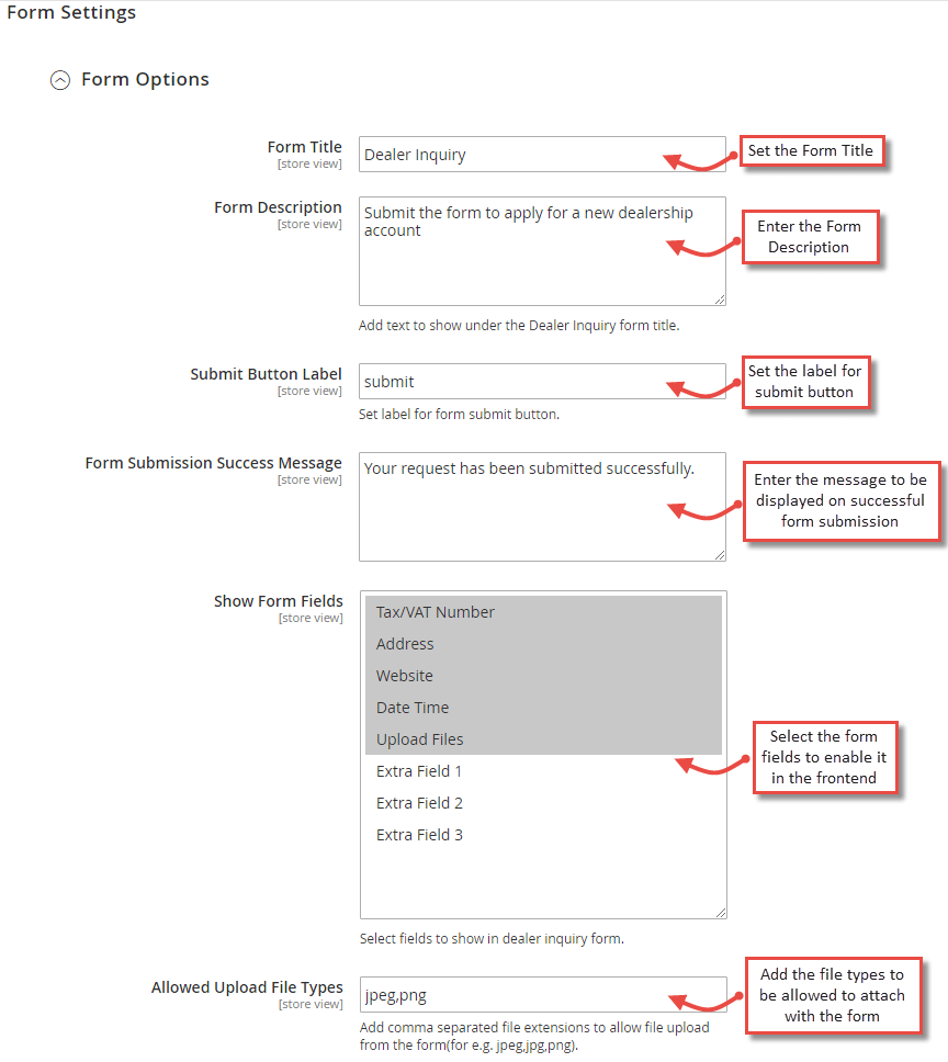 Magento 2 Dealer Inquiry Extension - Dealership Request Form