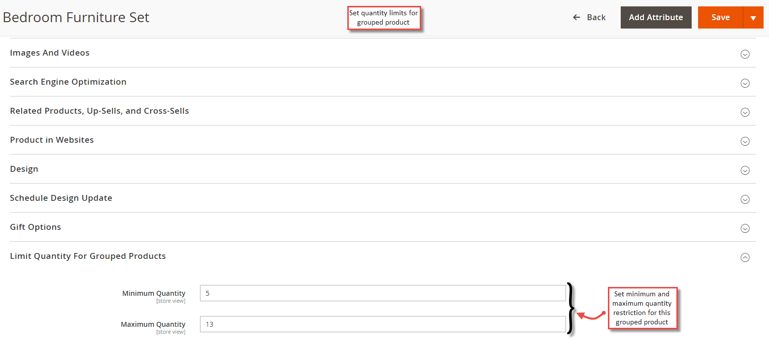 Magento 2 Limit Quantity for Grouped Products Extension