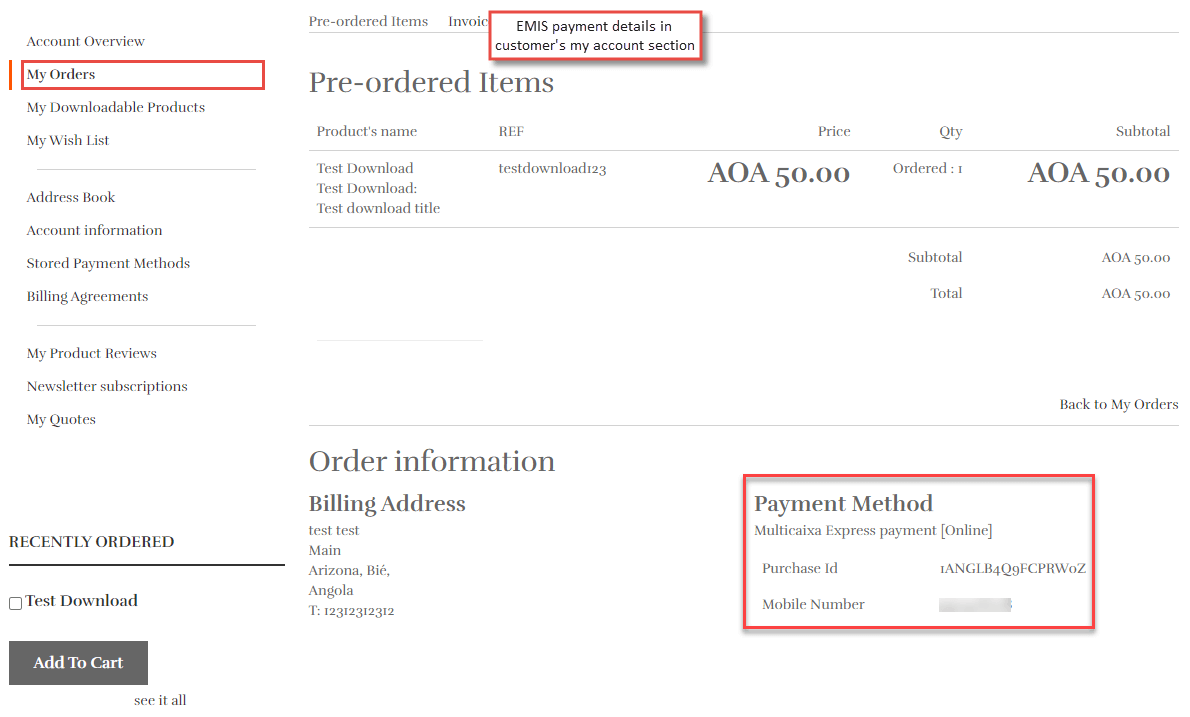 Magento 2 EMIS Online Payment Gateway - Angola's EMIS GPO