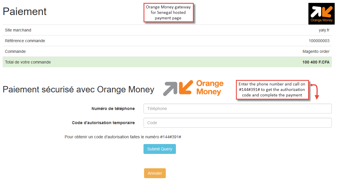 Magento Orange Money Payments - Integrate Orange Money in Magento
