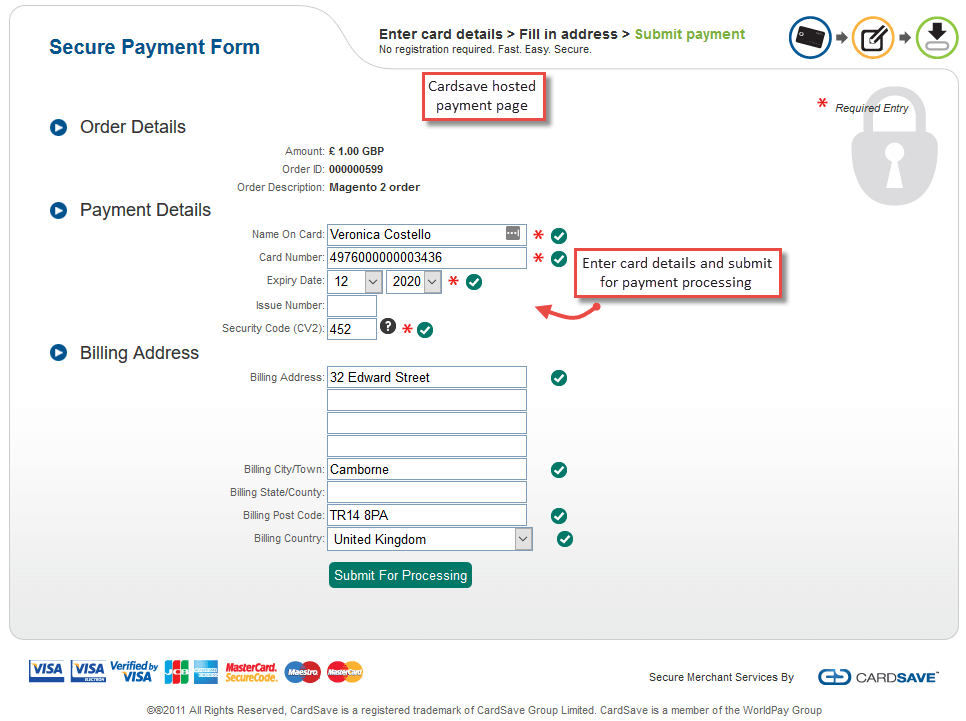 Magento 2 Cardsave Payments - Cardsave Direct and Hosted Payments