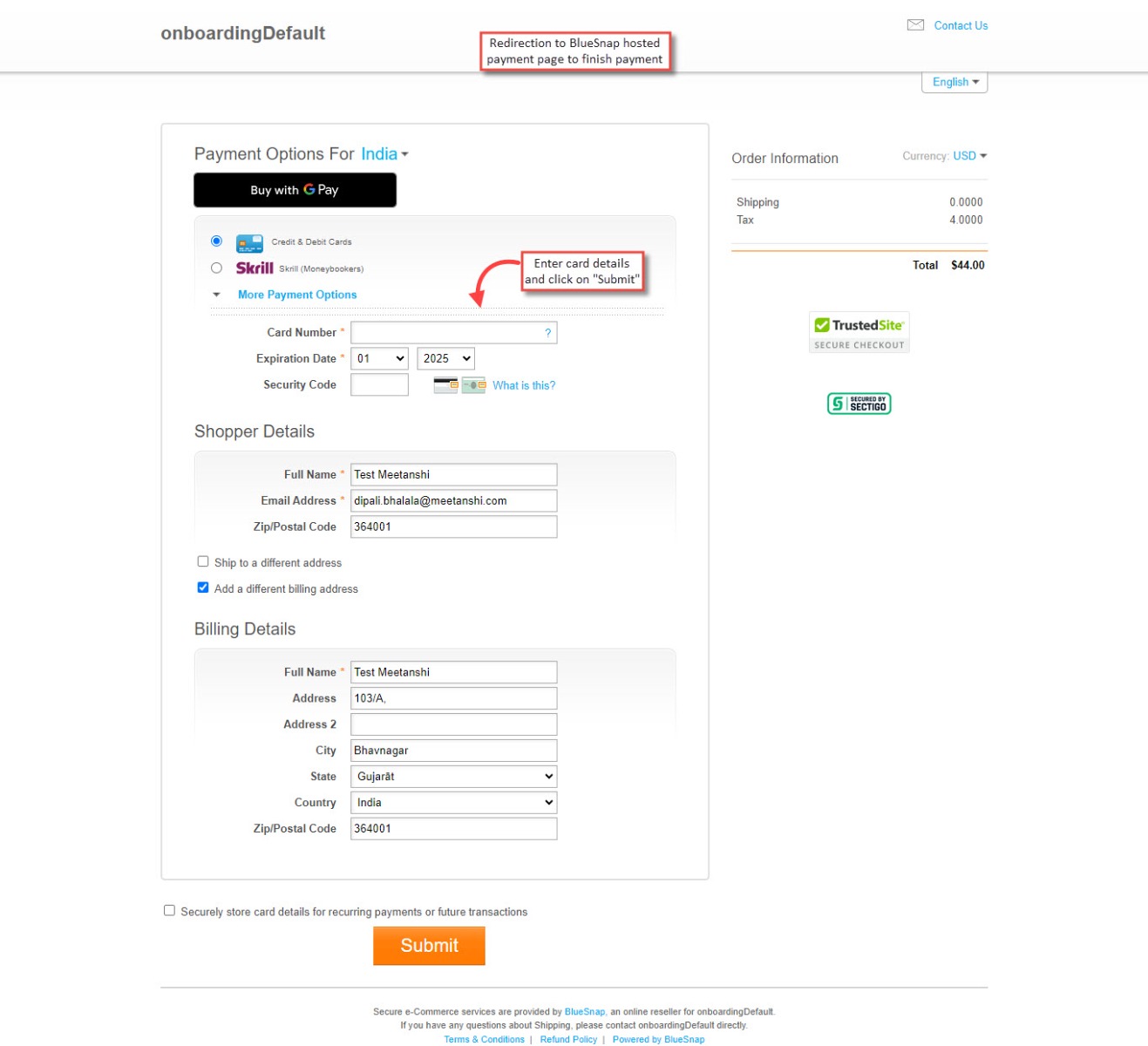 Magento 2 BlueSnap Payment Gateway Integration