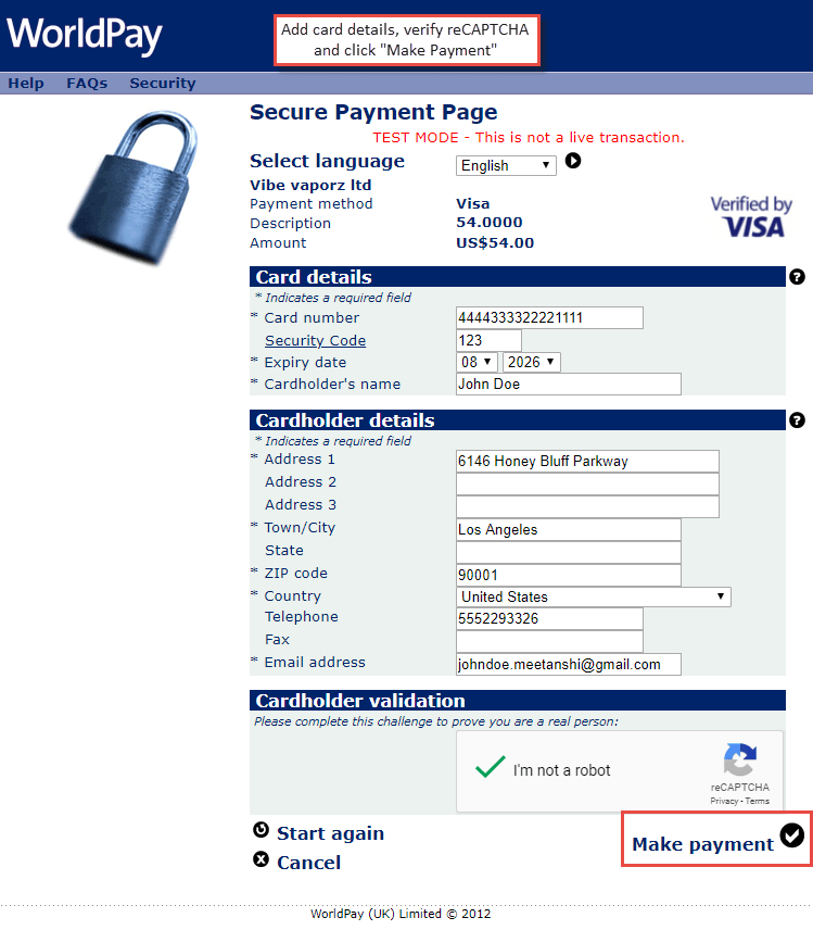 Magento 2 Worldpay Payment Extension