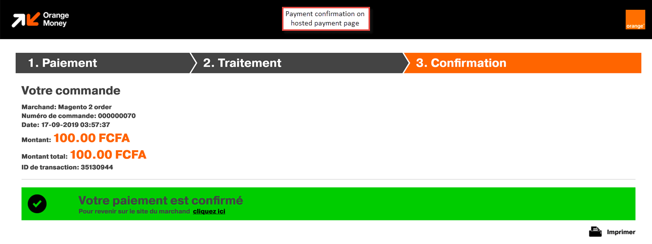 Magento 2 Orange Money Payments - Web Payment API