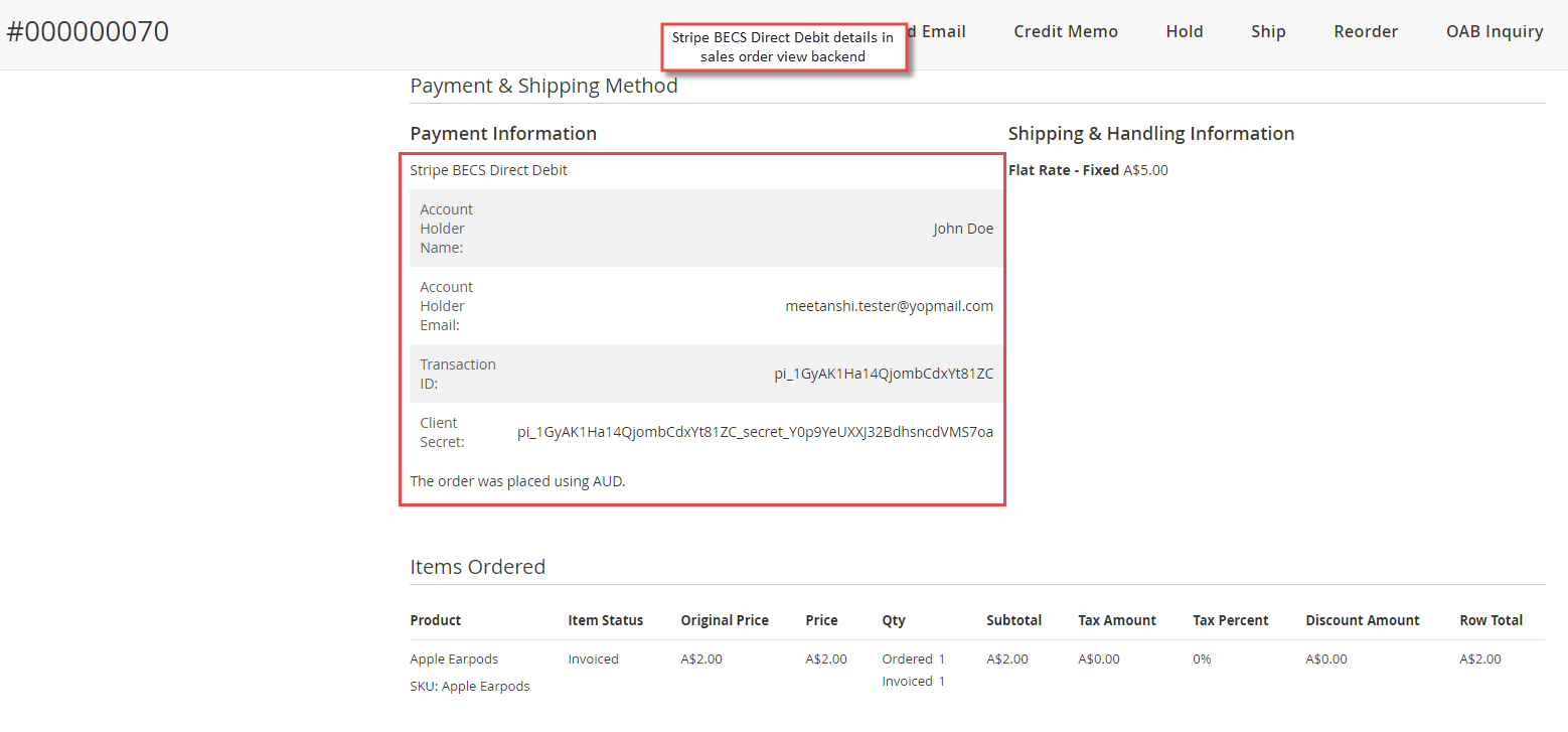 Magento 2 Stripe BECS Direct Debit Payment Extension