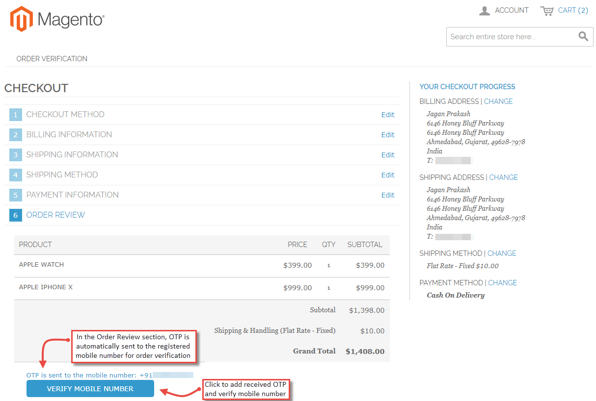 Magento Order Verification Validate Magento Orders Using Otp 3606