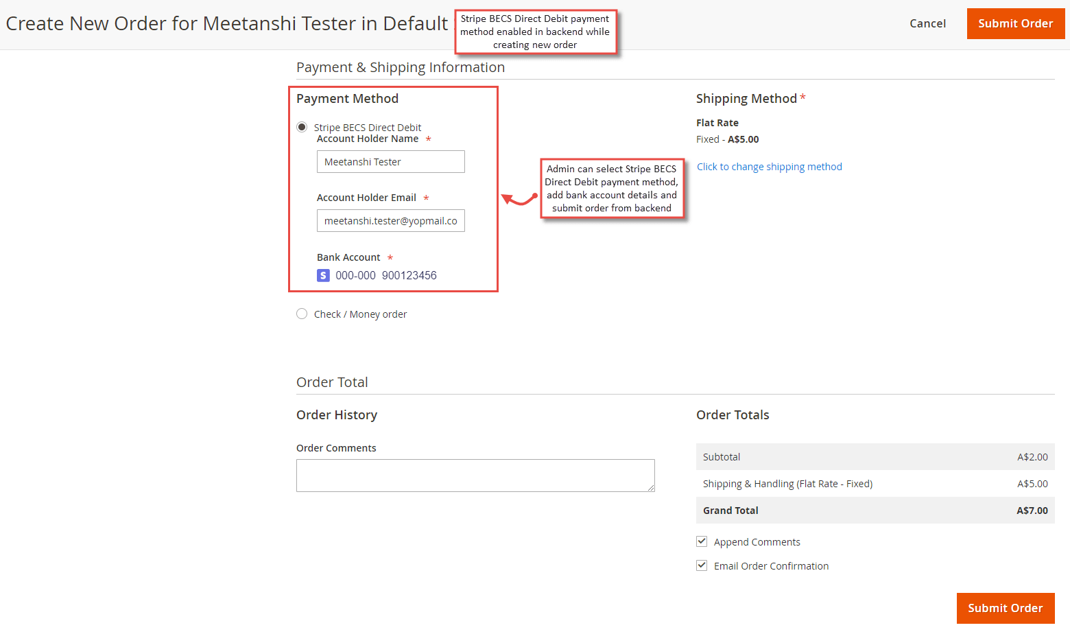 Magento 2 Stripe BECS Direct Debit Payment Extension