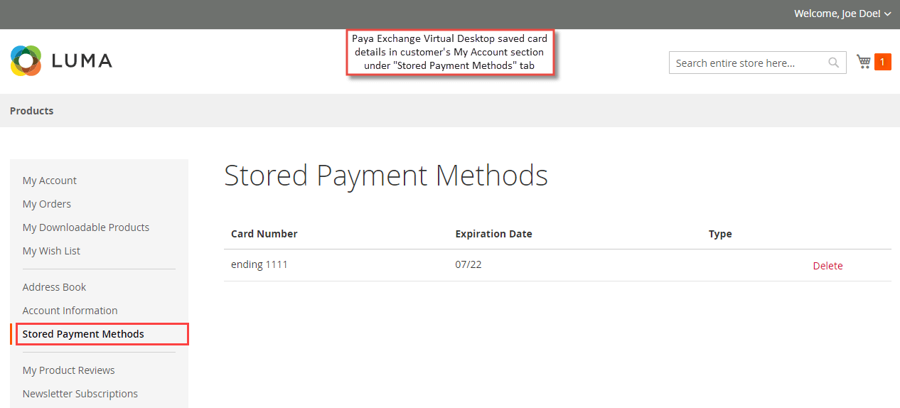 Magento 2 Paya Exchange Virtual Desktop Extension